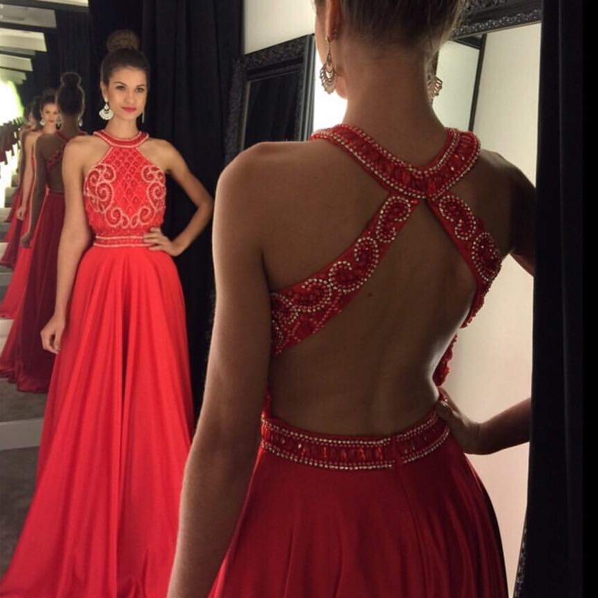 Popular Beaded Long Prom Dress 2017 Style Party Dresses On Luulla